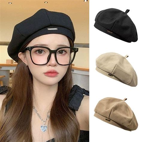 여자 남자 팔각 화가모자 캐주얼 비니 베레 모자