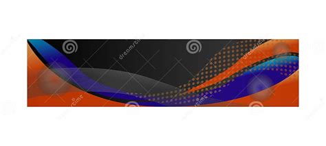 Abstract Dynamic Wavy Horizontal Header Or Banner Design Concept Stock Vector Illustration Of