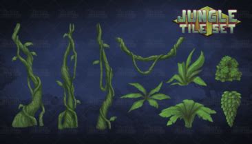 Jungle Tile Set Thegameassetsmine