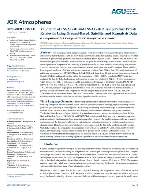 Validation Of Insat‐3d And Insat‐3dr Temperature Profile Retrievals Using Ground‐based