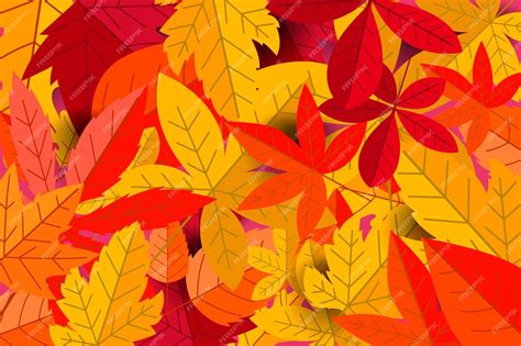 Premium Vector Background With Autumn Leaves Design Element For