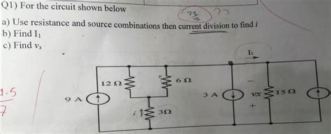 Solved Q1 For The Circuit Shown Below A Use Resistance And