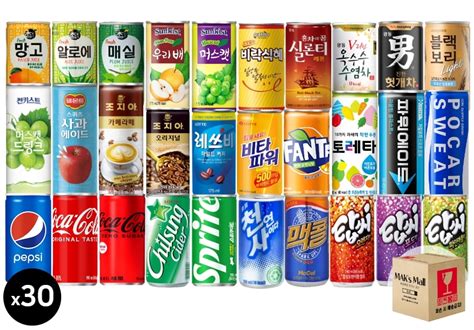 미니 캔음료 음료수 코카콜라 제로 칠성사이다 환타오렌지 맥콜 190ml 15캔 세트 각3개씩 옥션