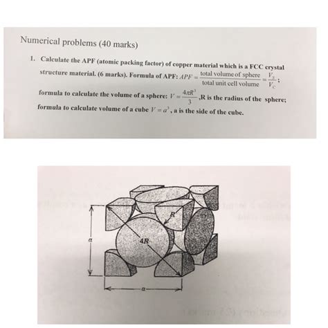 Solved Numerical Problems Marks Calculate The APF Chegg