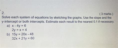 solved solve each system of equations by sketching the