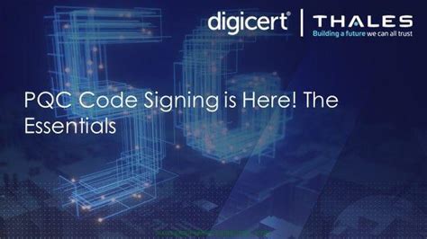 Kris Singh On Linkedin Pqc Code Signing Is Here The Essentials