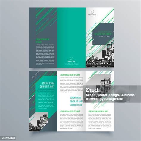 브로셔 디자인 브로셔 템플릿 창조적인 삼중 트렌드 브로셔 3단 브로슈어에 대한 스톡 벡터 아트 및 기타 이미지 3단 브로슈어 개념 개념과 주제 Istock