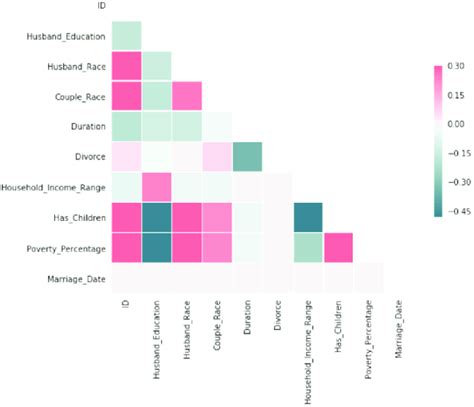 Correlation Triangle Displaying The Relationship Between All Covariates