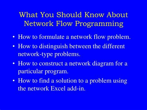 Ppt Lecture 4 Network Flow Programming Powerpoint Presentation Free Download Id694743
