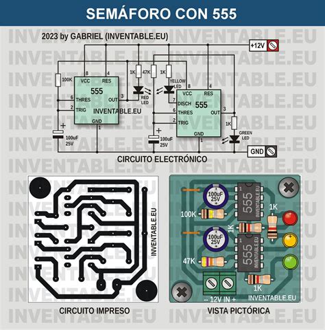 Simulador De Semáforo Con 555 Inventable