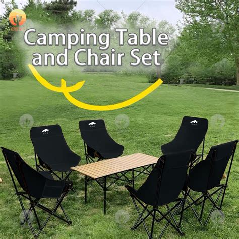 Portable Folding Camping Table Chairs Set Heavy Duty 200kg Portable