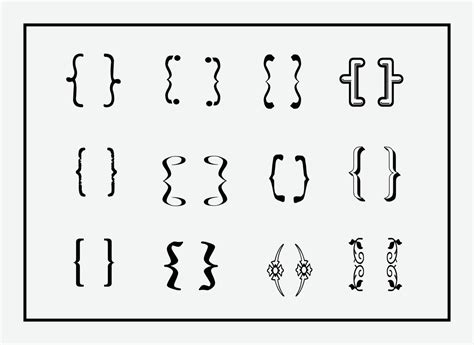 Vector Bracket Design 13938996 Vector Art At Vecteezy