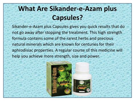 Ppt Sikander E Azam Plus Capsule Powerful Male Sex Enhancer For Males