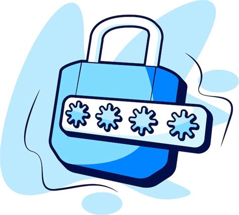 Premium Vector Security Padlock With Password Vector Illustration