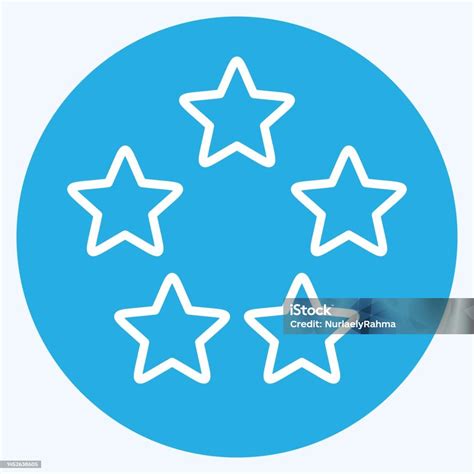 아이콘 별 다섯 개 별 기호와 관련이 있습니다 파란 눈 스타일 심플한 디자인 편집 가능 간단한 그림입니다 간단한 벡터 아이콘 금 금속에 대한 스톡 벡터 아트 및 기타 이미지