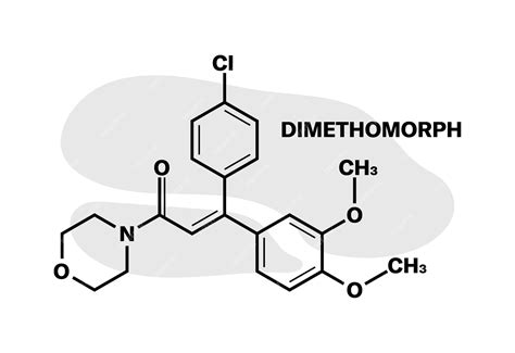 Premium Vector Chemical Compound Dimethomorph Icon Linear Style
