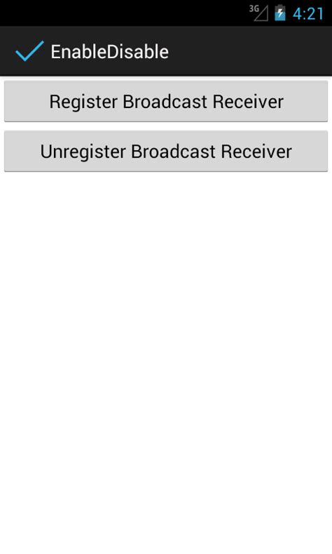 Android Broadcast Receiver Registeringunregistering During Runtime