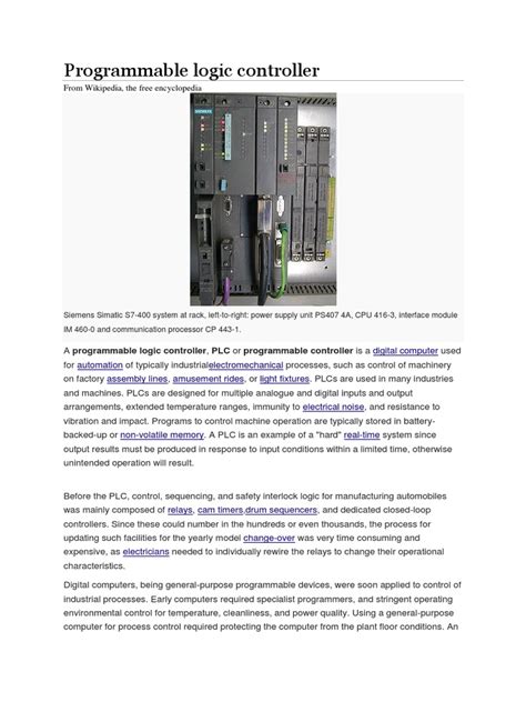 programmable logic controller pdf programmable logic controller