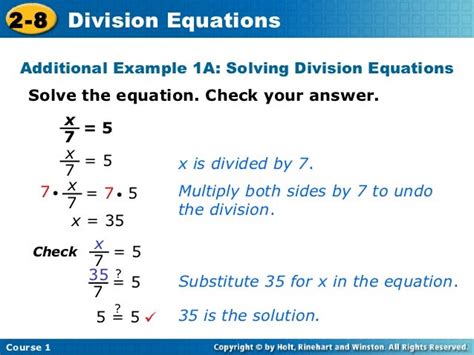 Division Equations