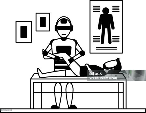 재활 봇 기계 벡터 아이콘 디자인 로봇 의학 기호 의료 장면 기호 현대 클리닉 스톡 일러스트레이션의 혁신 인공 지능 작업 물리 치료 로봇 개념 건강관리와 의술에 대한 스톡