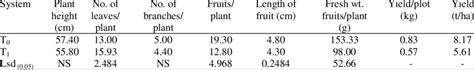 Growth And Yield Contributing Characters Of Chilli Under Different