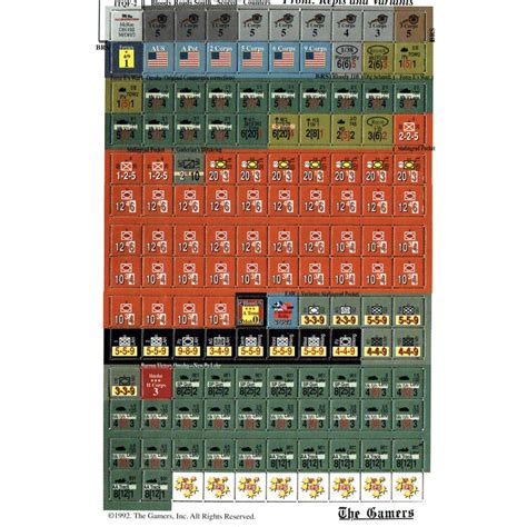 1992 Repls And Variants Planche De Pions Wargames The Gamers En Vo Ludospherik