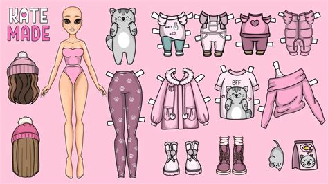 Kate Made Paper Doll Free Printable All Free Printables