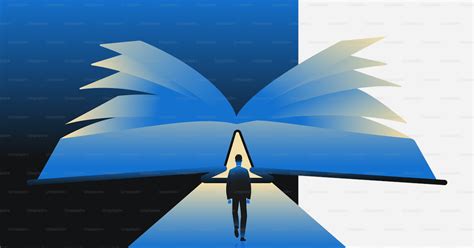 책 속으로 들어가는 남자 독서 지식 교육 개념 벡터 일러스트 레이 션입니다 사진 Unsplash의 그림 이미지