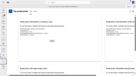 Tab People Picker Node Js Code Samples Microsoft Learn