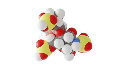 Unfractionated Heparin Molecule Heparin Molecular Structure Isolated 3d Model Van Der Waals