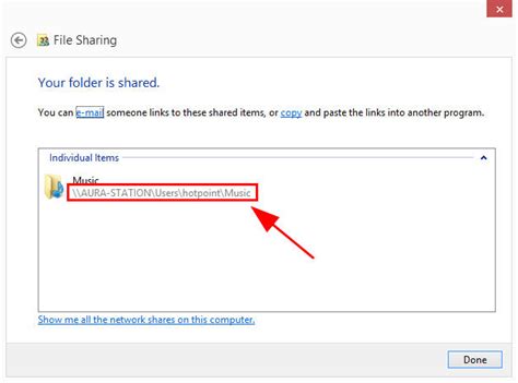 create network shared folder on windows 8 auralic limited