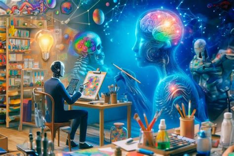 Premium Ai Image Artificial Intelligence Embarking On A Colorful Journey Of Creativity