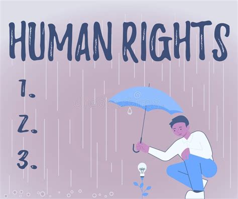 Hand Writing Sign Human Rights Business Overview Moral Principles