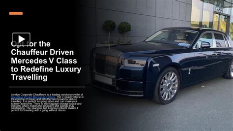 Ppt Opt For The Chauffeur Driven Mercedes V Class To Redefine Luxury Travelling Powerpoint