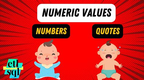 Dont Put Quotes For Your Numeric Values In Sql Youtube