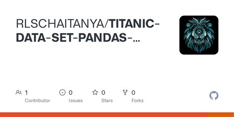 Github Rlschaitanyatitanic Data Set Pandas Profiling