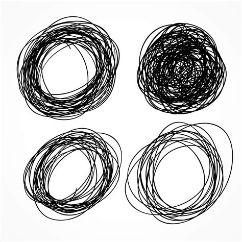 Hand Drawn Circle Scribble Set Download Free Vector Art Stock