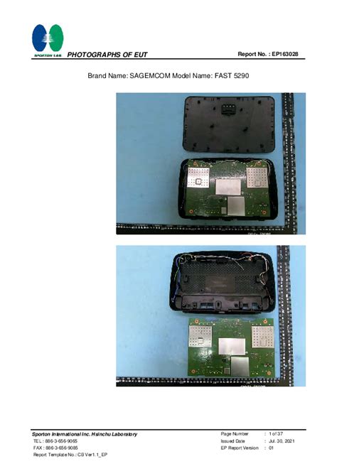Sagemcom Fast 5290 Fwr225e Device Instructions