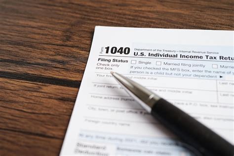 Premium Photo Tax Form 1040 Us Individual Income Tax Return Business