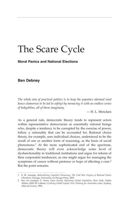 Pdf The Scare Cycle Moral Panics And National Elections