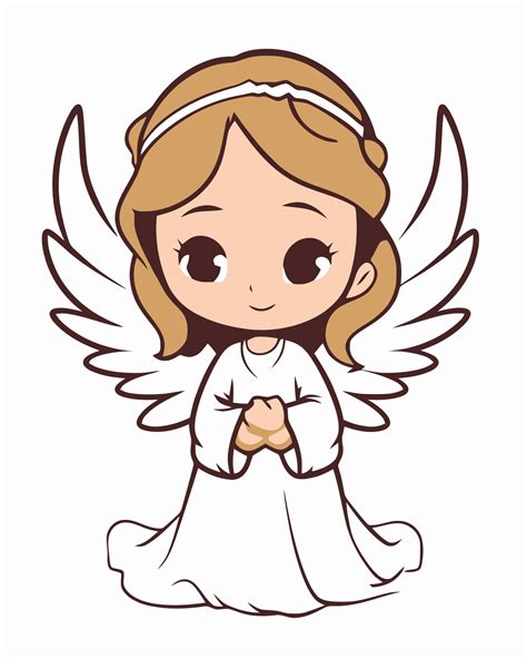 Cute Little Angel Vector Illustration 26843040 Vector Art At Vecteezy