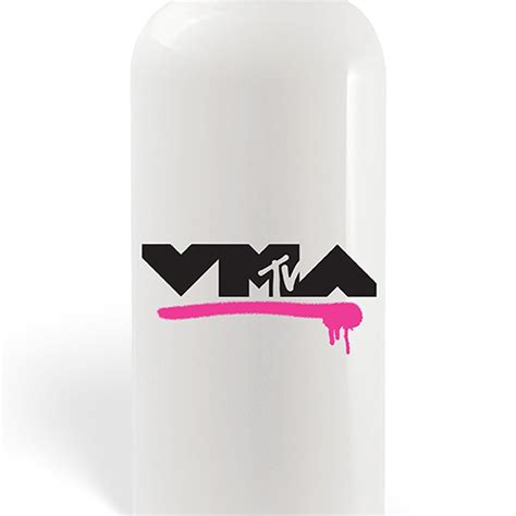 Mtv Logo Moonman Stencil 20 Oz Screw Top Water Bottle With Straw