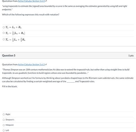 Solved Estimate The Area Under The Function F X Sinc On