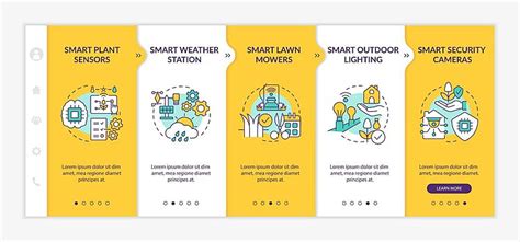 smart sensor systems onboarding vector template iot ui parking vector