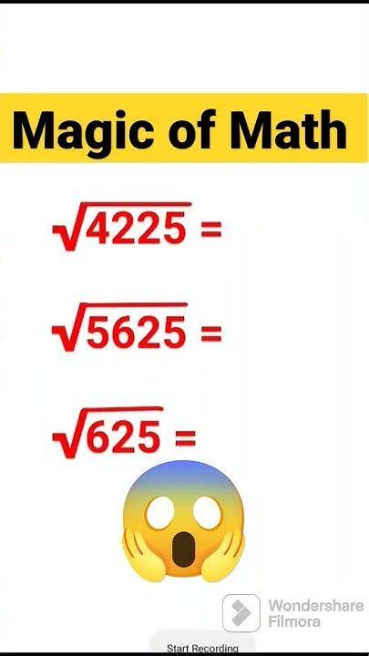 Magic Trick To Find Square Roots Orally Shorts Youtubeshorts