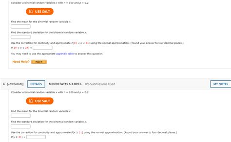 Solved Consider A Binomial Random Variable X With N 100