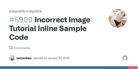 Incorrect Image Tutorial Inline Sample Code · Issue 5900 · Matplotlib