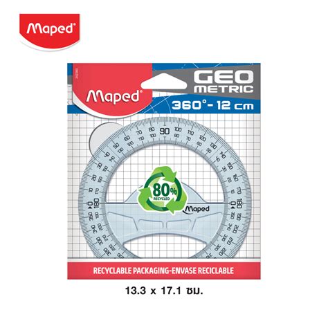 Protractor Geometric 360 12cm Bag Maped Tc 242360