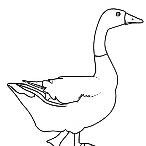 Goose Clipart Black And White