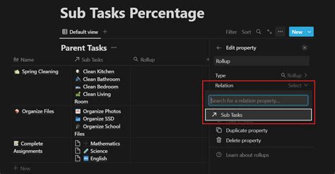 How To View Sub Tasks Completed In Percentage Notion